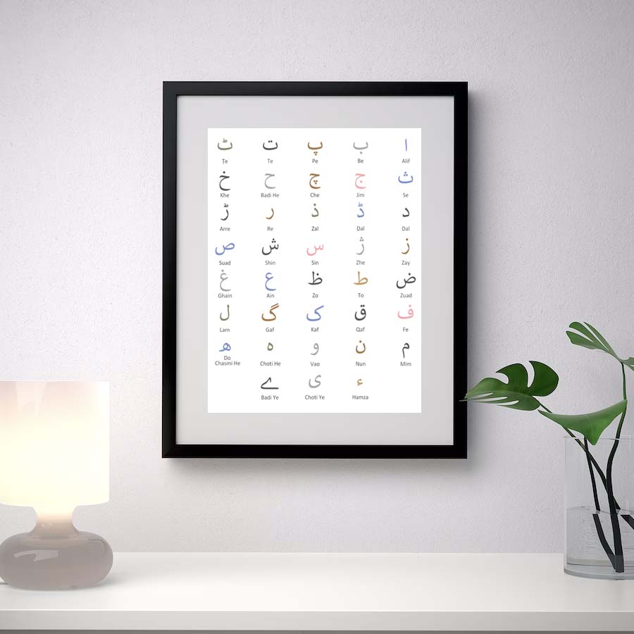 Urdu Alphabet Poster Urdu Haroof / Alphabet Learning / Educational
